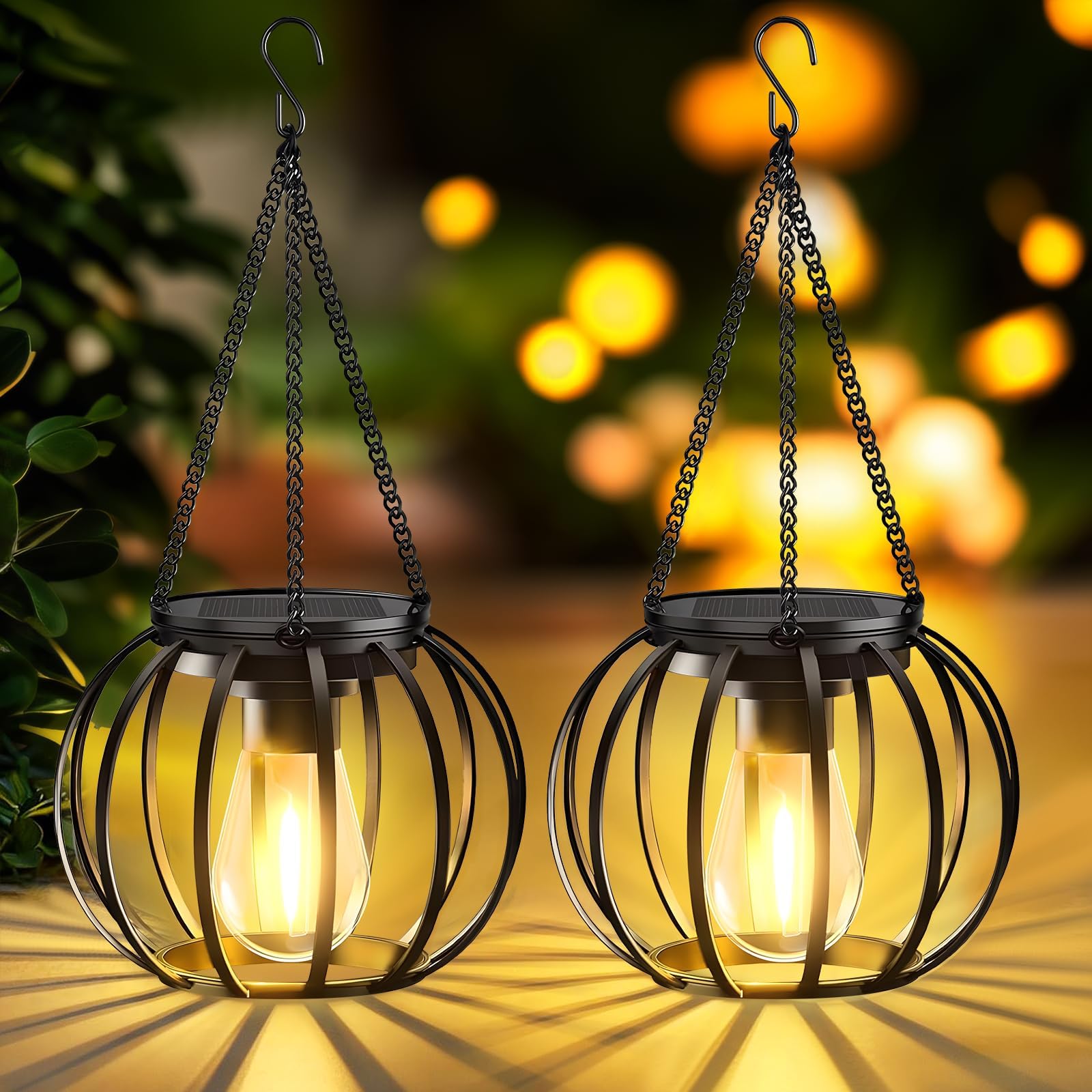 Solar Garten Lichter, Solar Laternen Lichter Metall Solar Laternen 8 ...