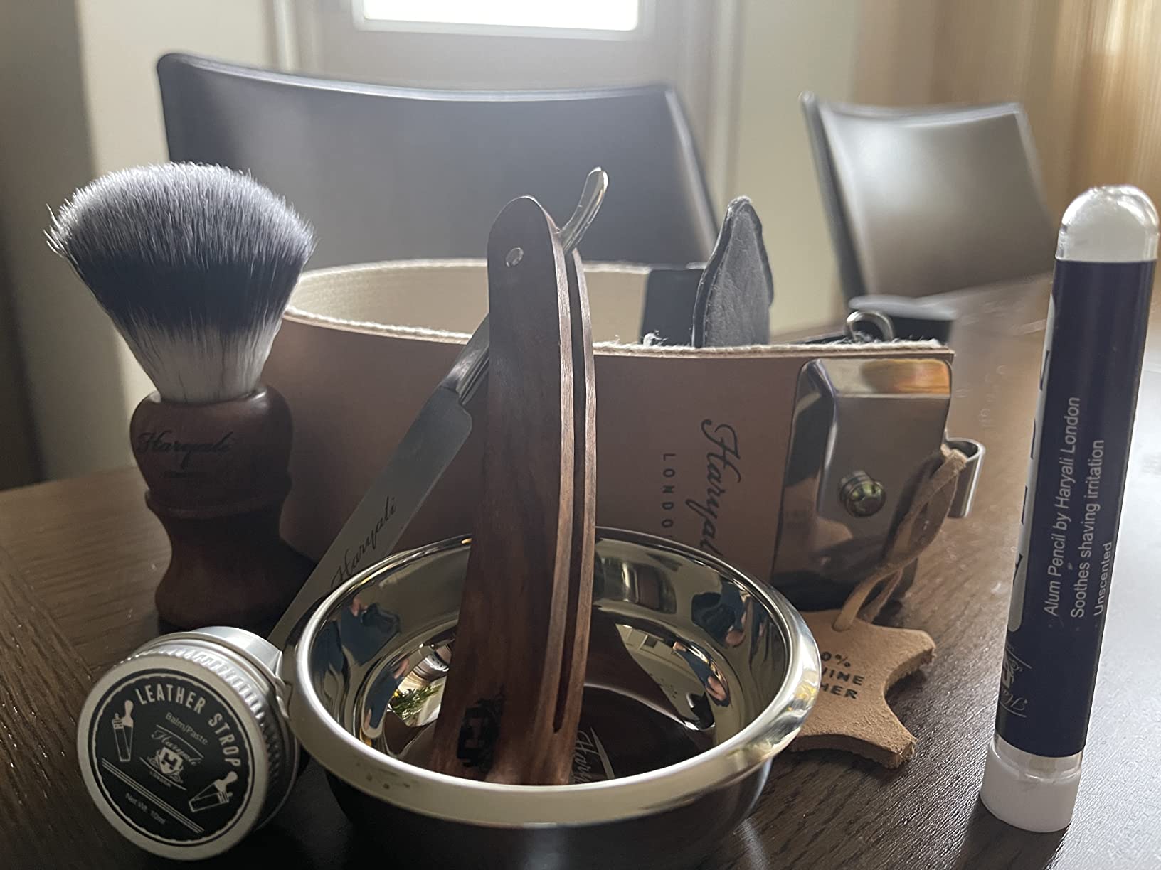 Vintage Style Men's Shaving Set with Synthetic Hair Shaving Brush,Cut ...
