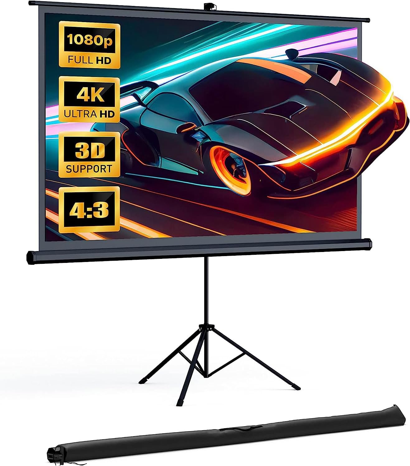 Amazon.com: NovaScreen Spectrum Projector Screen with Portable Stand ...