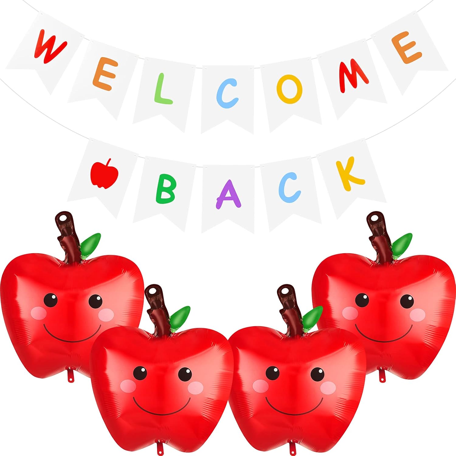5 Pieces Back to School Party Decorations Kit Welcome Back Banner Sign ...