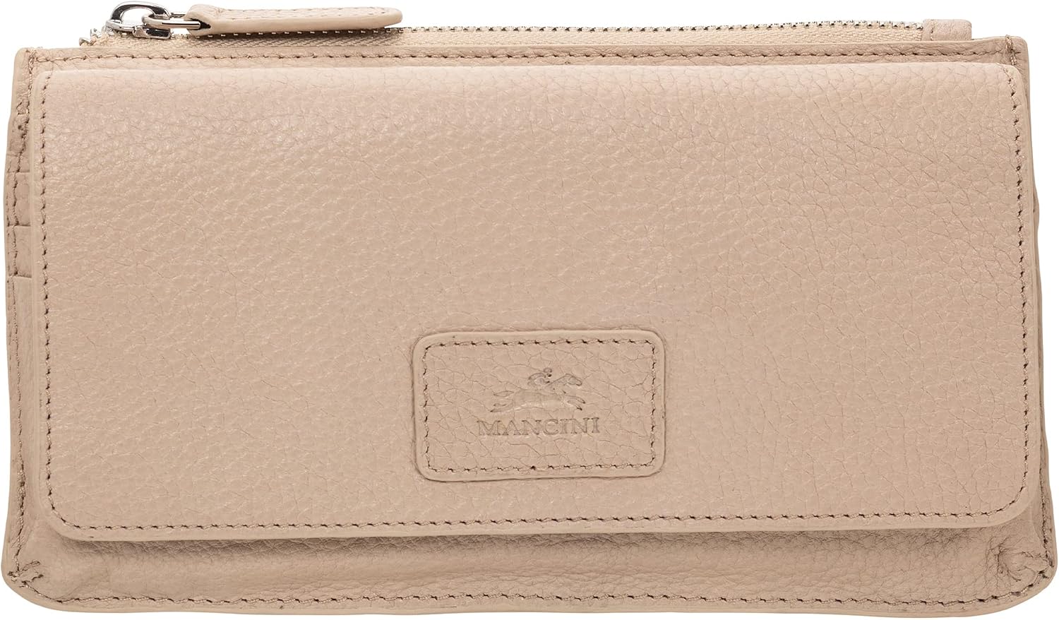 Amazon.com: Mancini Pebbled Ladies RFID Crossbody Wallet : Clothing ...