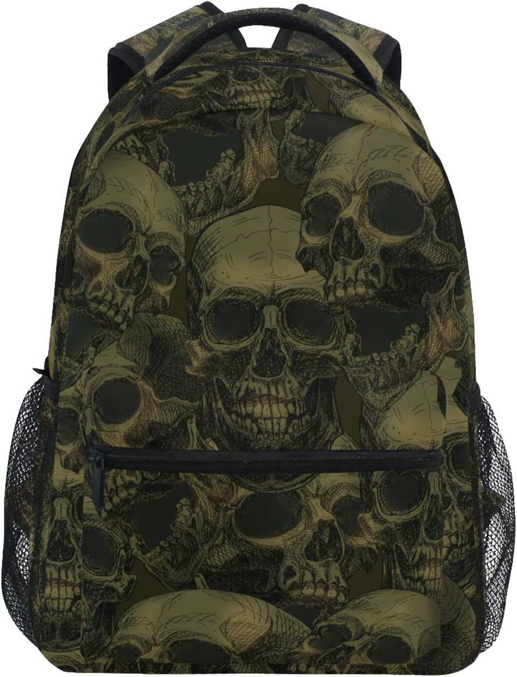 Amazon.com: ALAZA Scary Retro Skull Backpack for Women Men,Travel ...