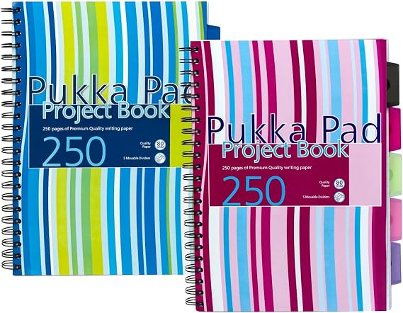 Pukka Project Pads A4 80gsm 5 Coloured Movable Dividers : Amazon.co.uk ...