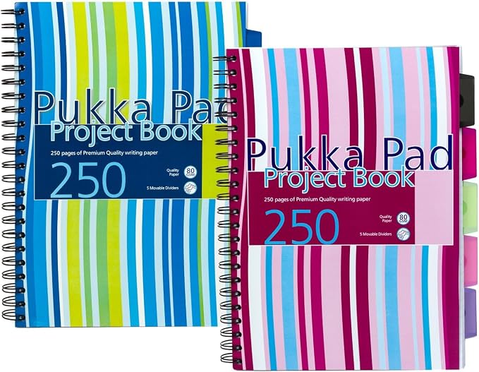 Pukka Project Pads A4 80gsm 5 Coloured Movable Dividers : Amazon.co.uk ...