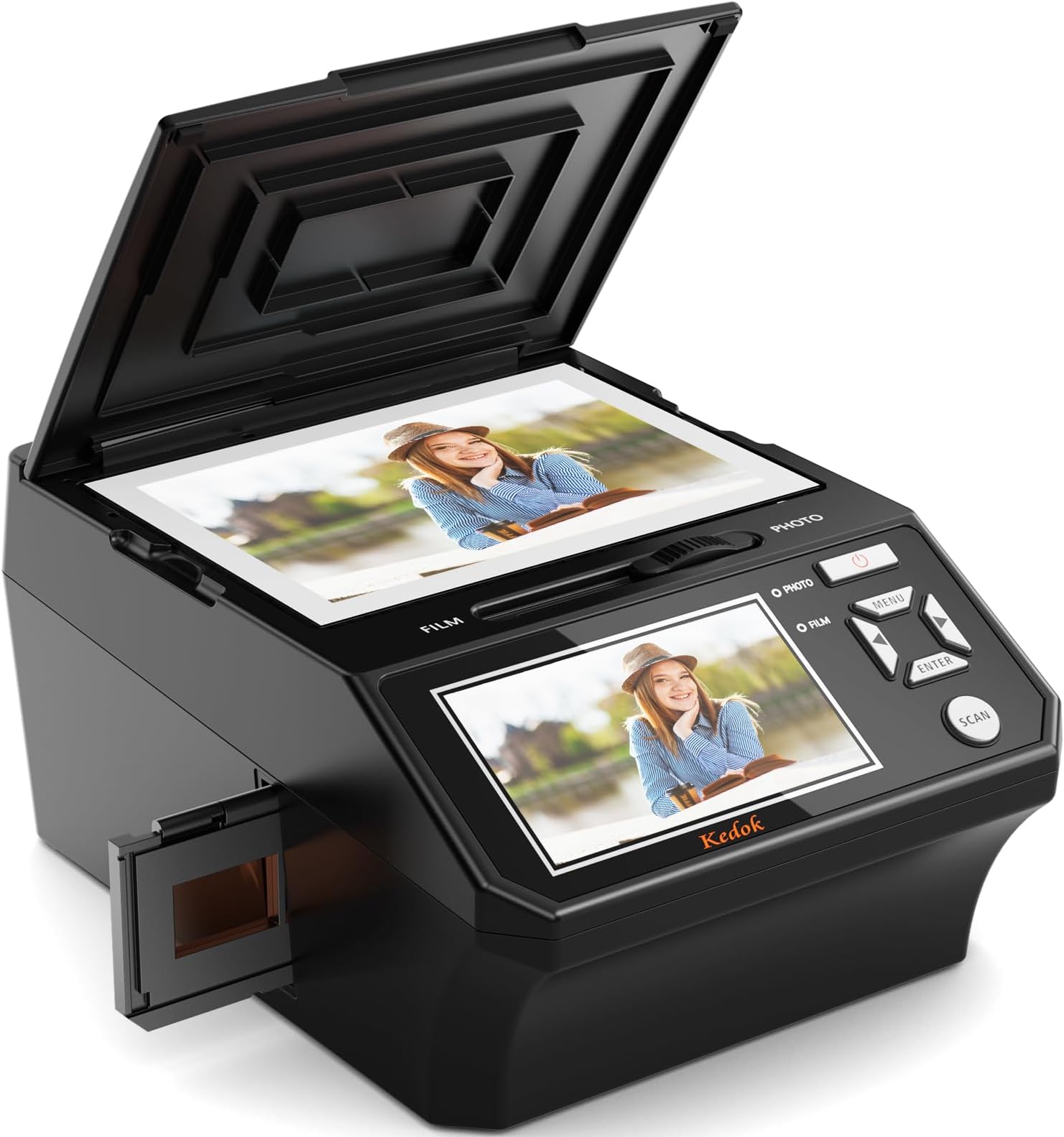 Film & Photo Scanner with 5" LCD Screen, Converts 135/110 Film ...