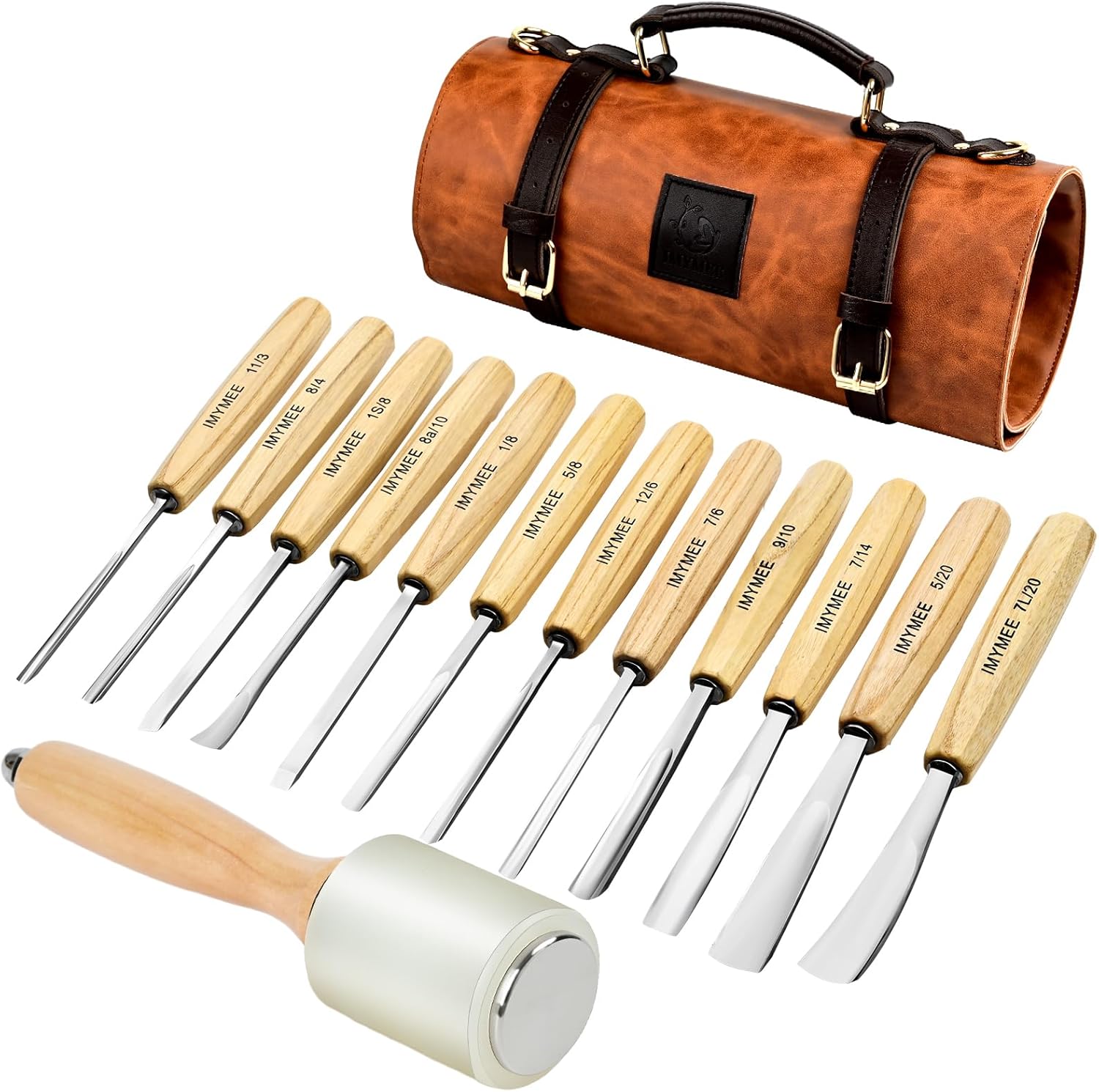Amazon.com: IMYMEE Wood Carving Tools Set of 12 Chisels With Large ...