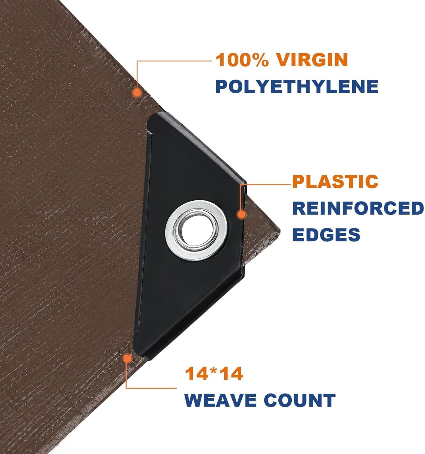 Lona de polietileno resistente al agua duradera con ojales y bordes ...