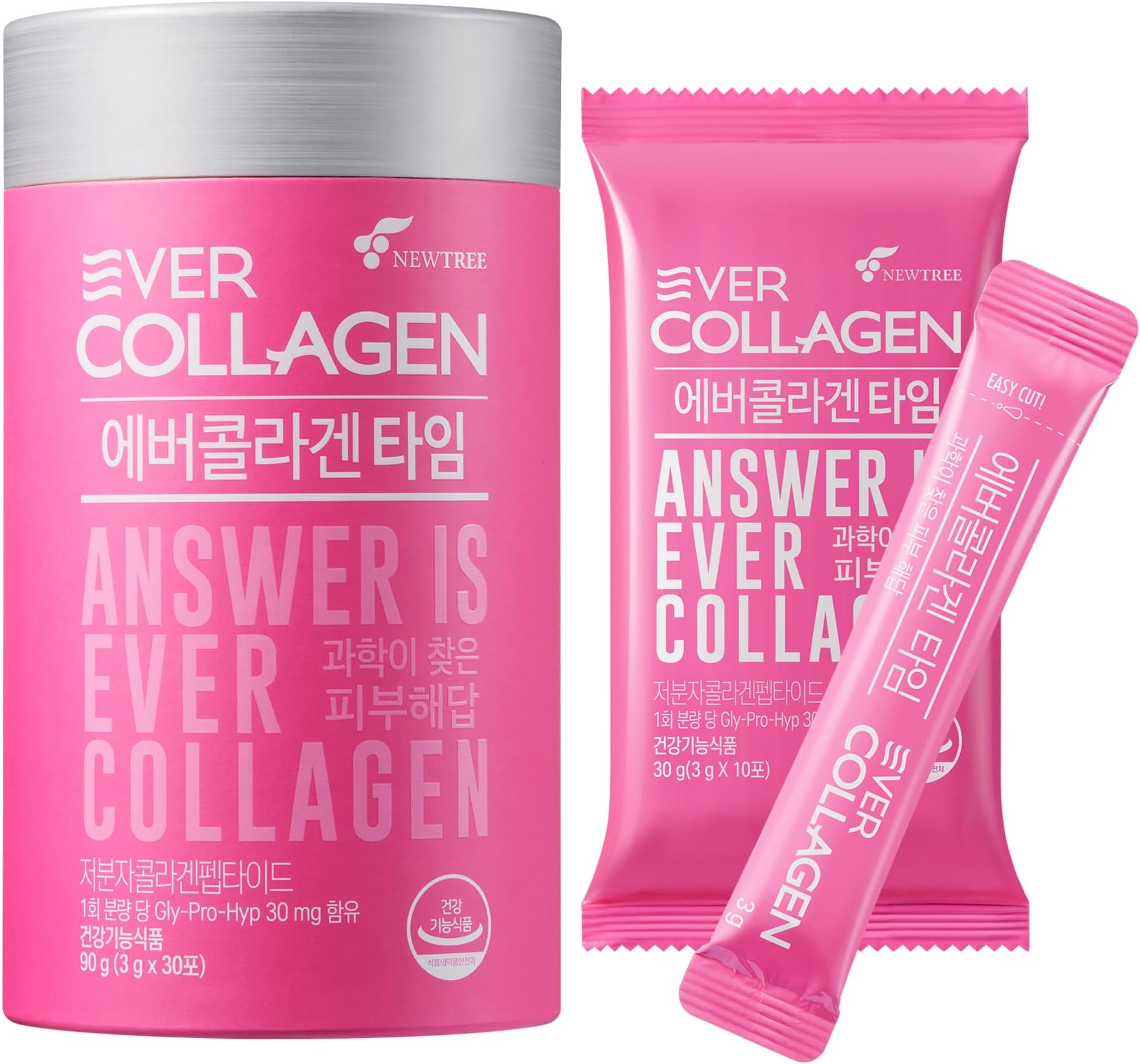 Amazon.com: EVER COLLAGEN TIME NEWTREE Low Molecular Multi Marine ...