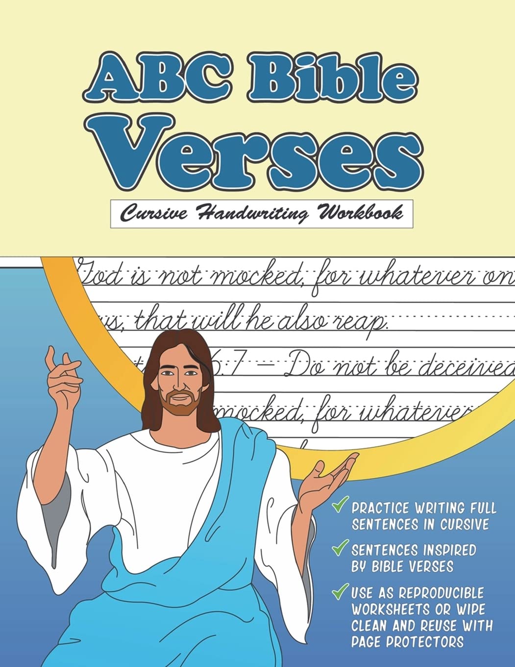 Cursive Handwriting Workbook: ABC Bible Verses: Christian Cursive ...