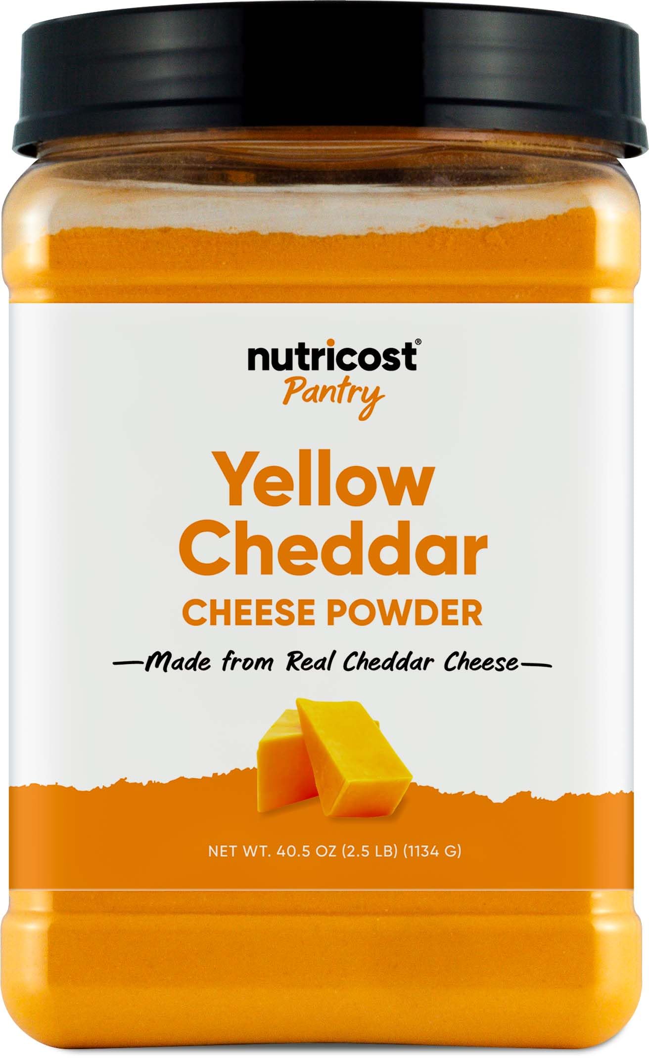 Amazon.com: Nutricost Pantry Yellow Cheddar Cheese Powder (2.5 Pounds ...