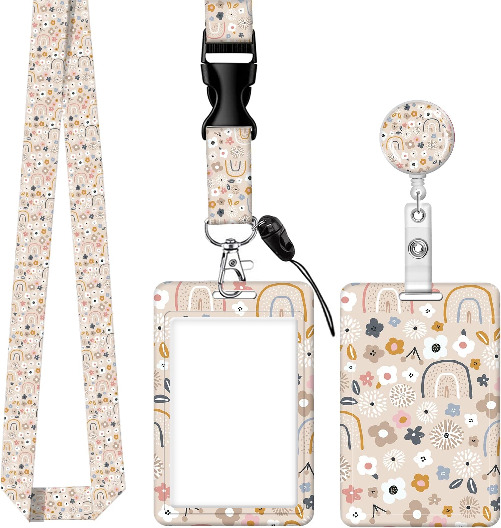 Amazon.com : Plifal ID Badge Holder with Lanyard and Retractable Badge ...