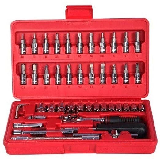 Generic Force 2462 1/4 Inch Socket Combination Set Diy Repair Tool Kit ...