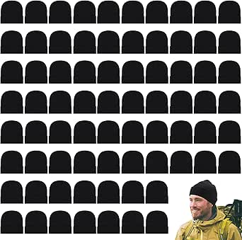 Amazon.com: Breathffy 250 Pack Winter Beanie Hats Bulk for Homeless ...