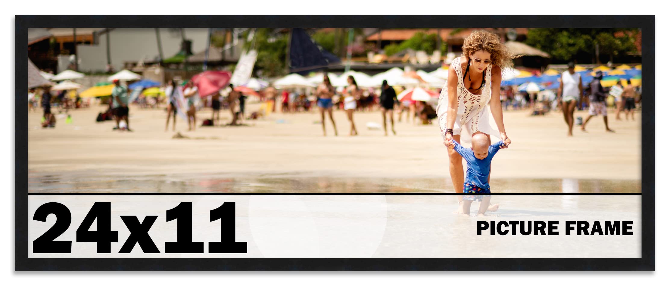 Amazon.com - 24x11 Frame Black Picture Frame - Complete Modern Photo ...
