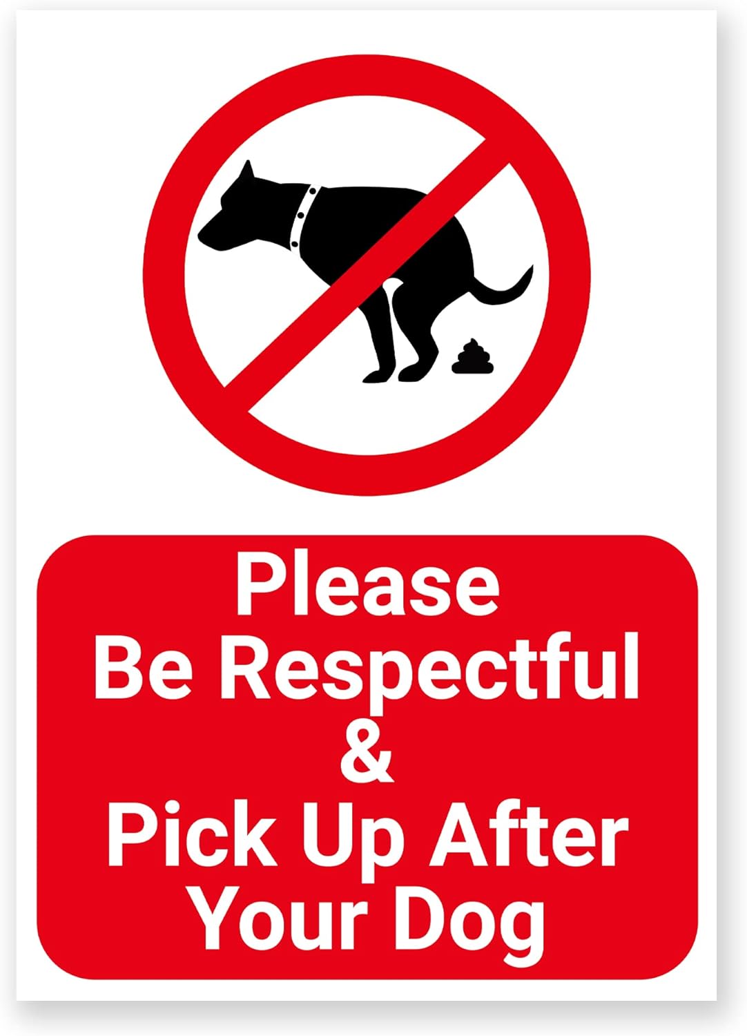 LP Lifestyle Pick Up After Your Dog Sign – Durable 1mm PVC, Rust-Proof ...