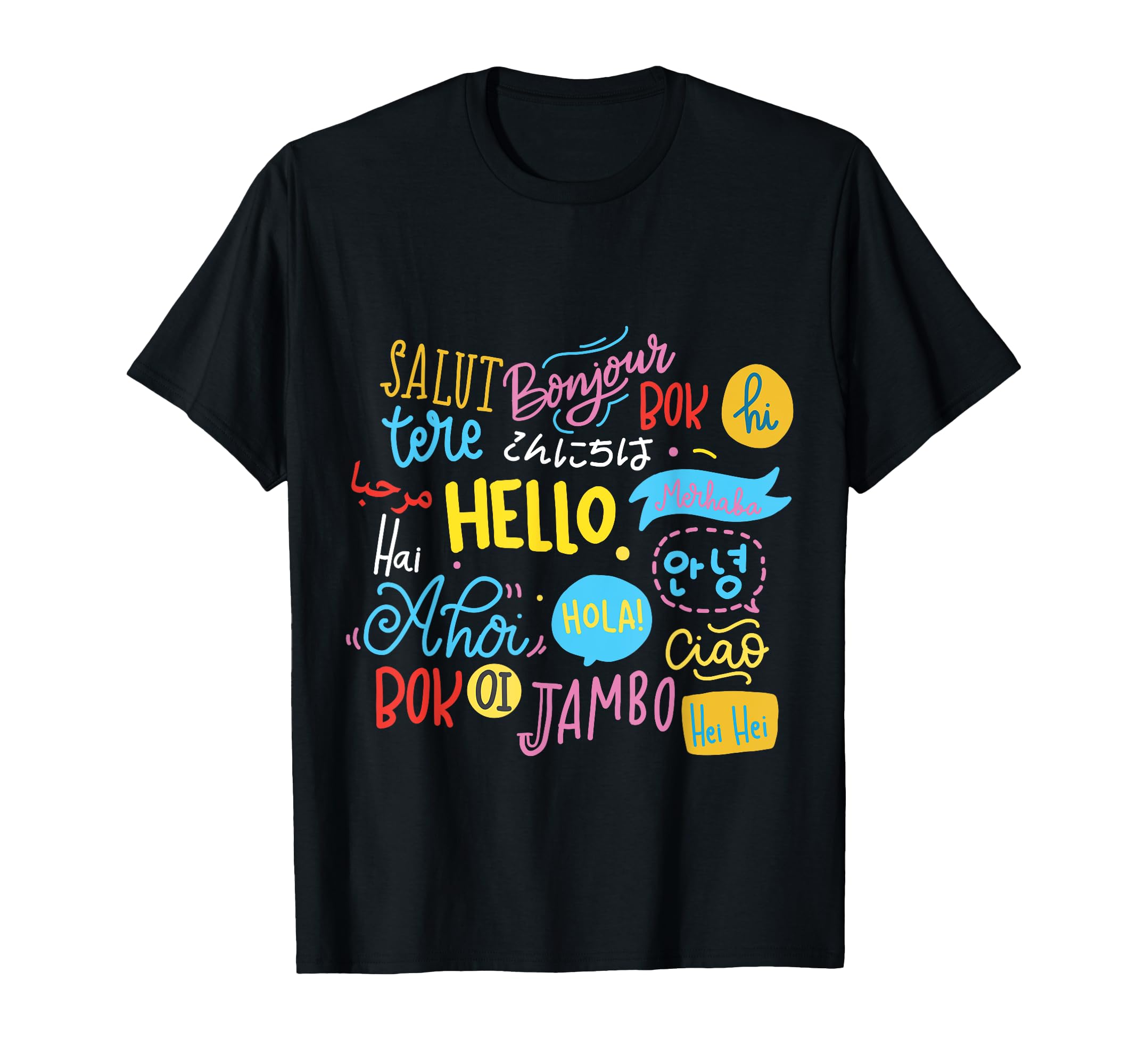 Amazon.com: Hello Word in Different Languages Travel and Teacher Gift T ...