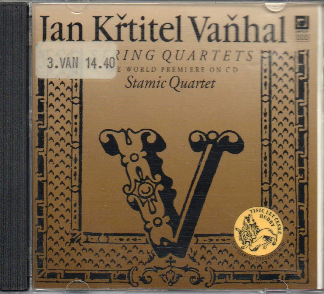 Jan Krtitel Vanhal, Stamic Quartet, Viteslav Cernoch, Josef Kekula, Jan ...