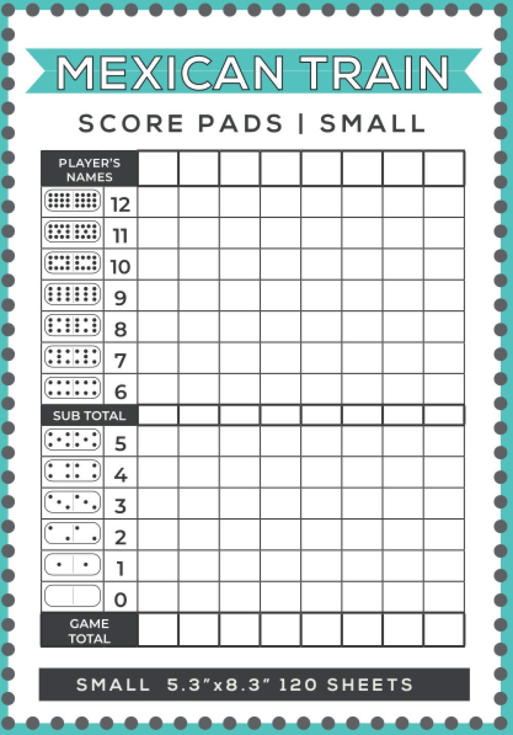 Amazon.com: Mexican Train Score Pads Small: Perfect Score Sheets for ...