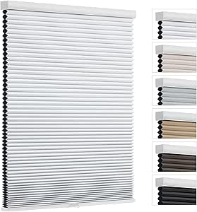 Amazon.com: Changshade Blackout Blinds Black Out Shade for Indoor Windows, Cordless Cellular ...