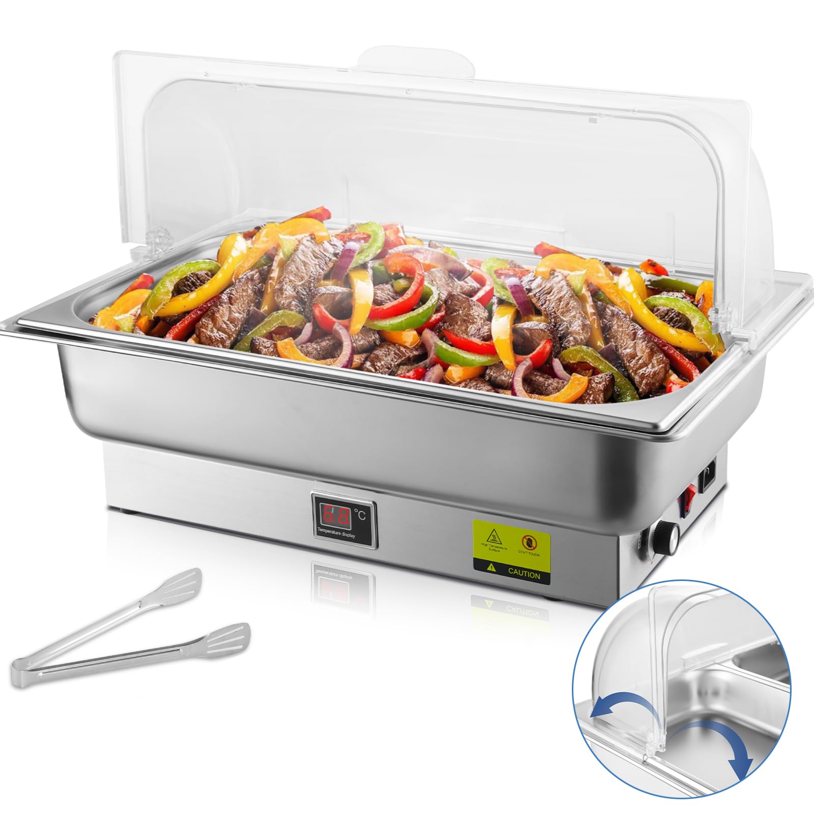 Electric Chafing Dish, 9QT Full Size Electric Chafing Dish Buffet Set ...