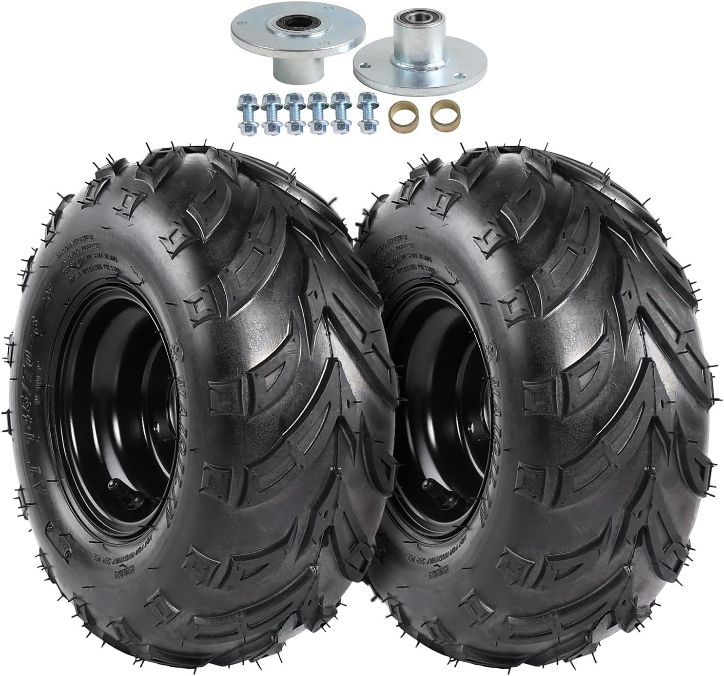 Amazon.com: YC Yier 2 Pack 145/70-6 ATV UTV Go Kart Wheel 3 Bolt Pattern, 6" Rim with 17mm 3 ...