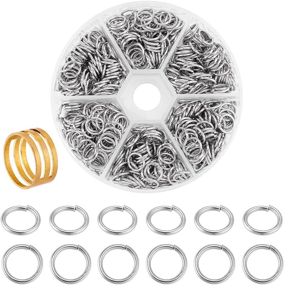 Amazon.com: PH PandaHall 304 Stainless Steel Jump Ring, 550pcs 8mm Open ...