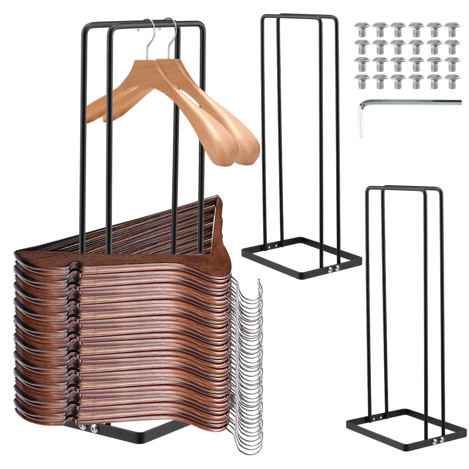 Amazon.com: SEUNMUK 3 Pack Black Hanger Organizer Stacker, 15.7 Inch ...