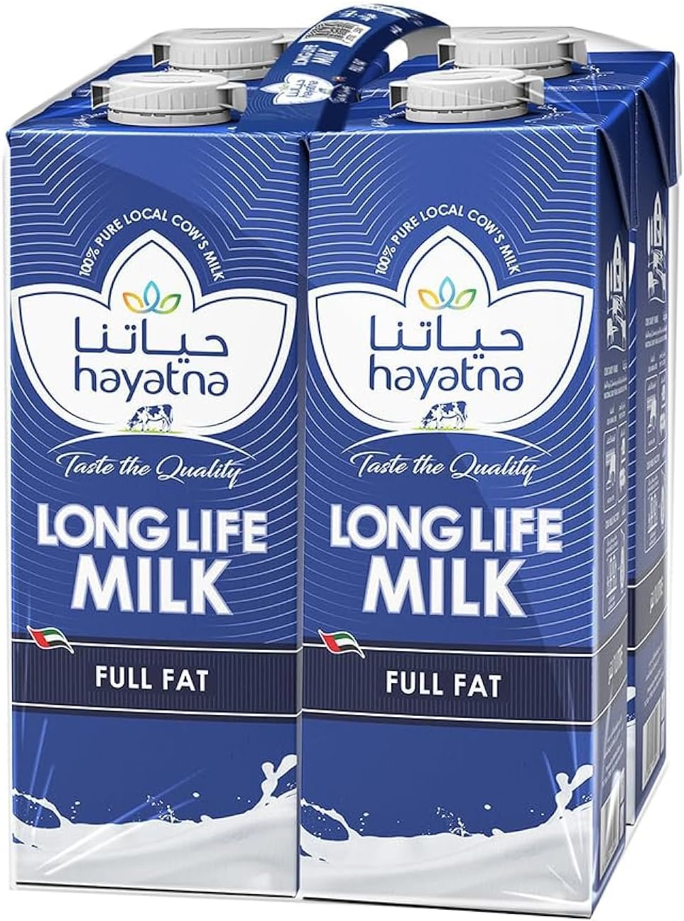 Hayatna Long Life UHT Full Fat Milk 1 Litre, 4-Pack: Buy Online at Best Price in UAE - Amazon.ae