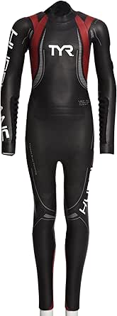 TYR Women's C5 Hurricane Triathlon Wetsuit - Black Red, XX-Large ...