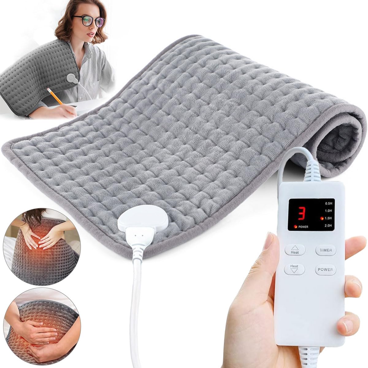 RUBOQE Compresa Caliente Electrica,Almohadilla Térmica Para Aliviar el ...