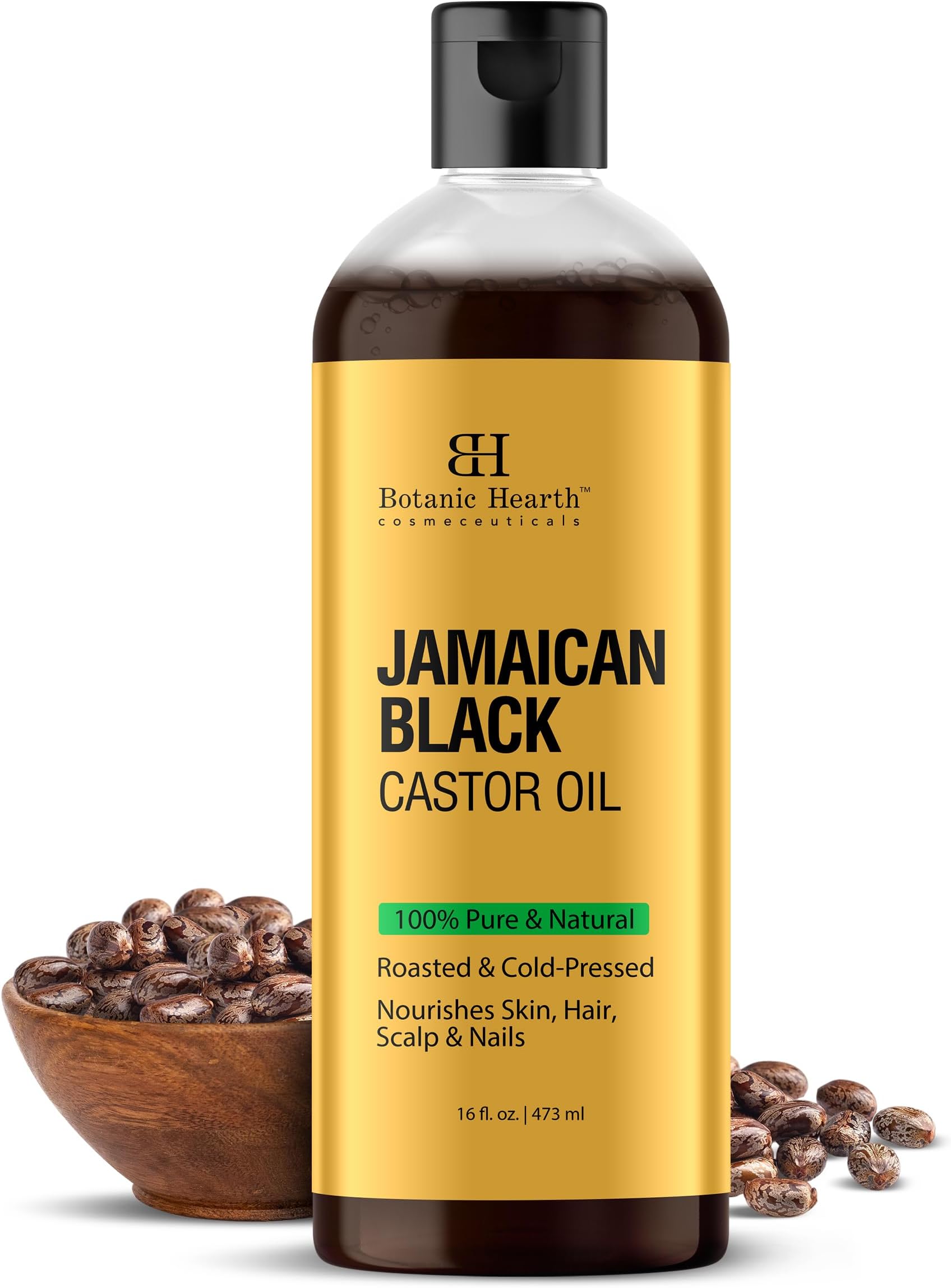 Amazon.com: Botanic Hearth Jamaican Black Castor Oil (16 Fl Oz ...
