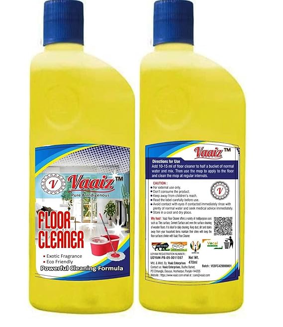 Vaaiz Surface & Floor Cleaner Liquid, Citrus - Pack of 2 (470 ml Each ...