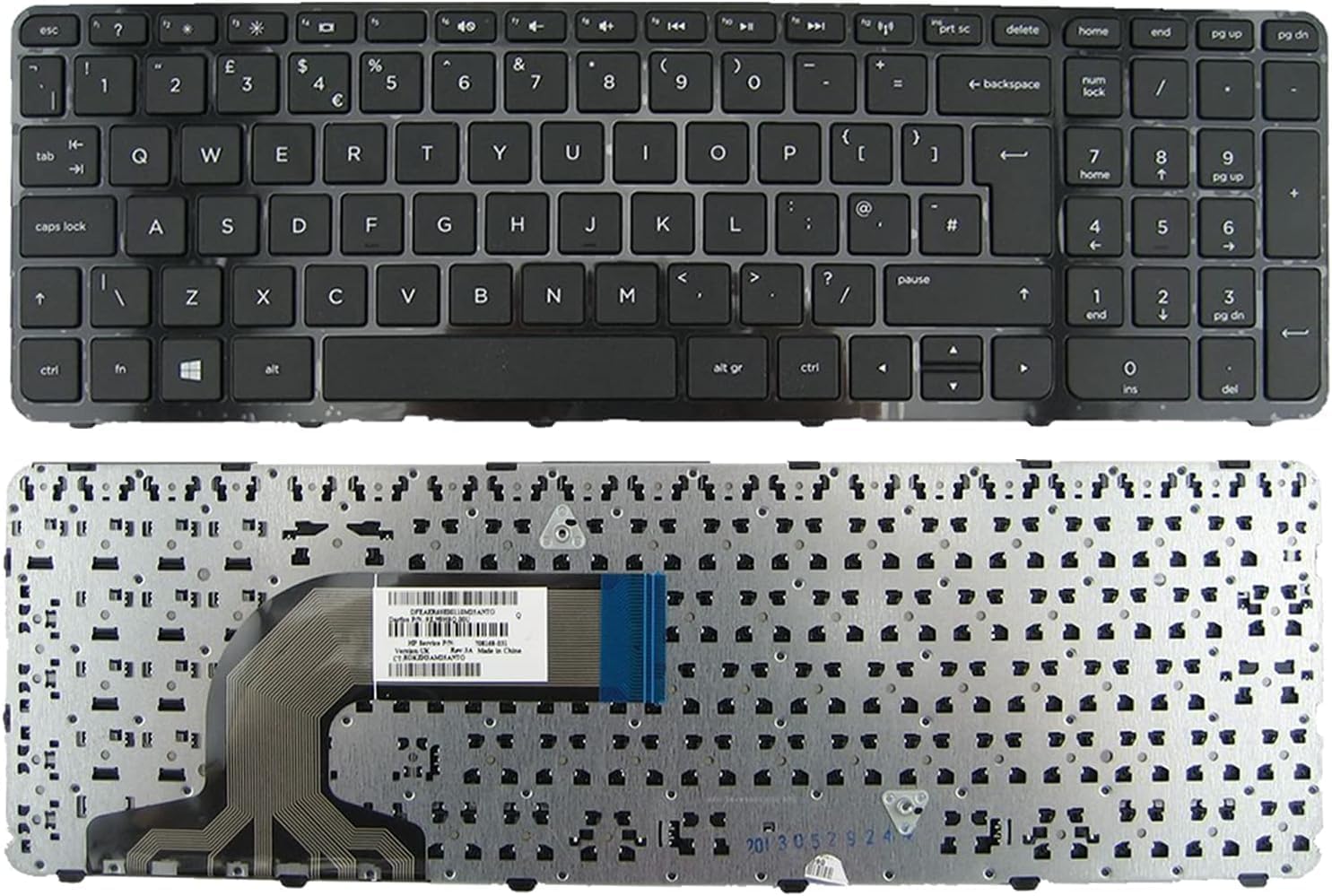 Laptop Keyboard Replacement Compatible for HP Pavilion Laptop 15-E 15-N ...