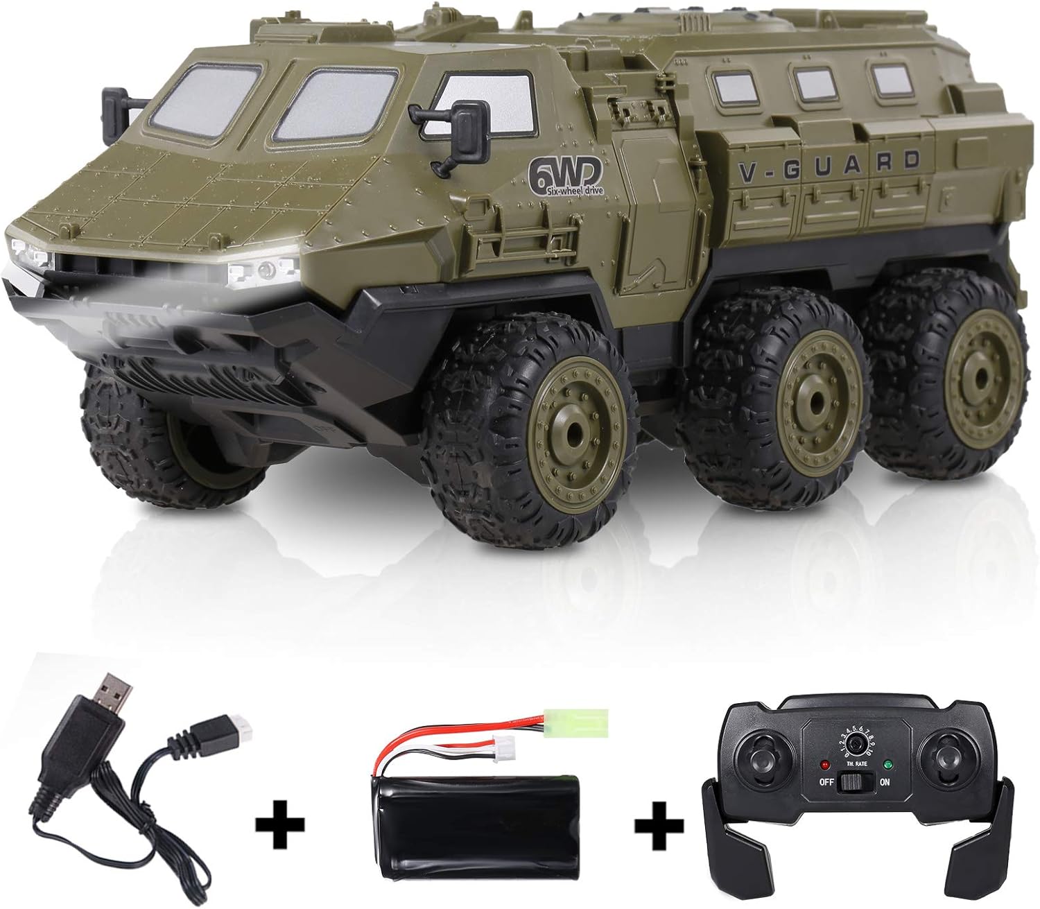 Amazon.com: GoolRC 9510E RC Military Truck, 1:16 Scale 2.4GHz Remote ...