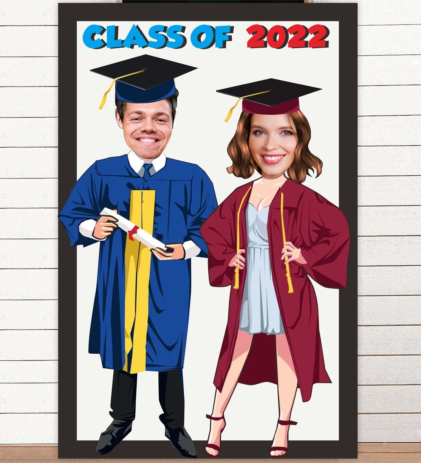 Buy Class of 2022 Banner Backdrop Background Graduates Graduation Cap ...