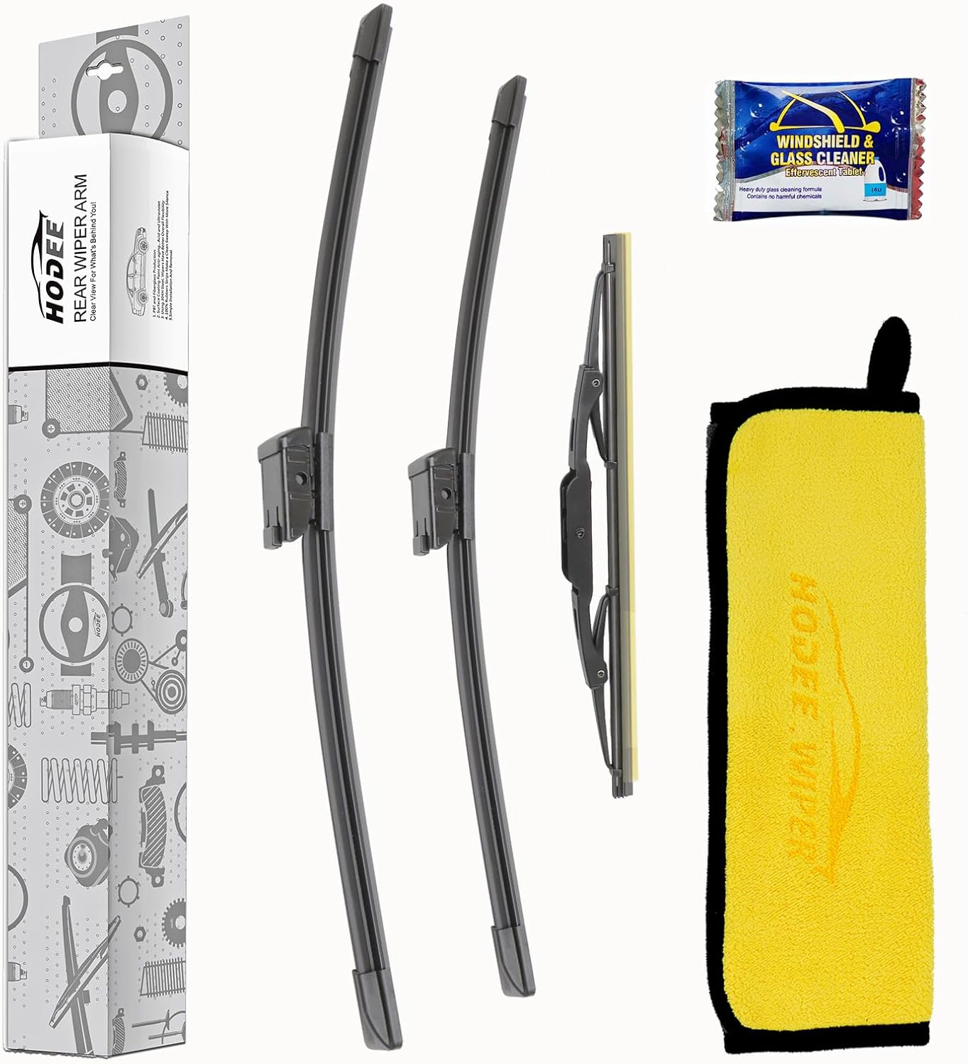 Amazon.com: HODEE 3 Wipers 24"+17"+13" Front Wiper Blades Replacement ...