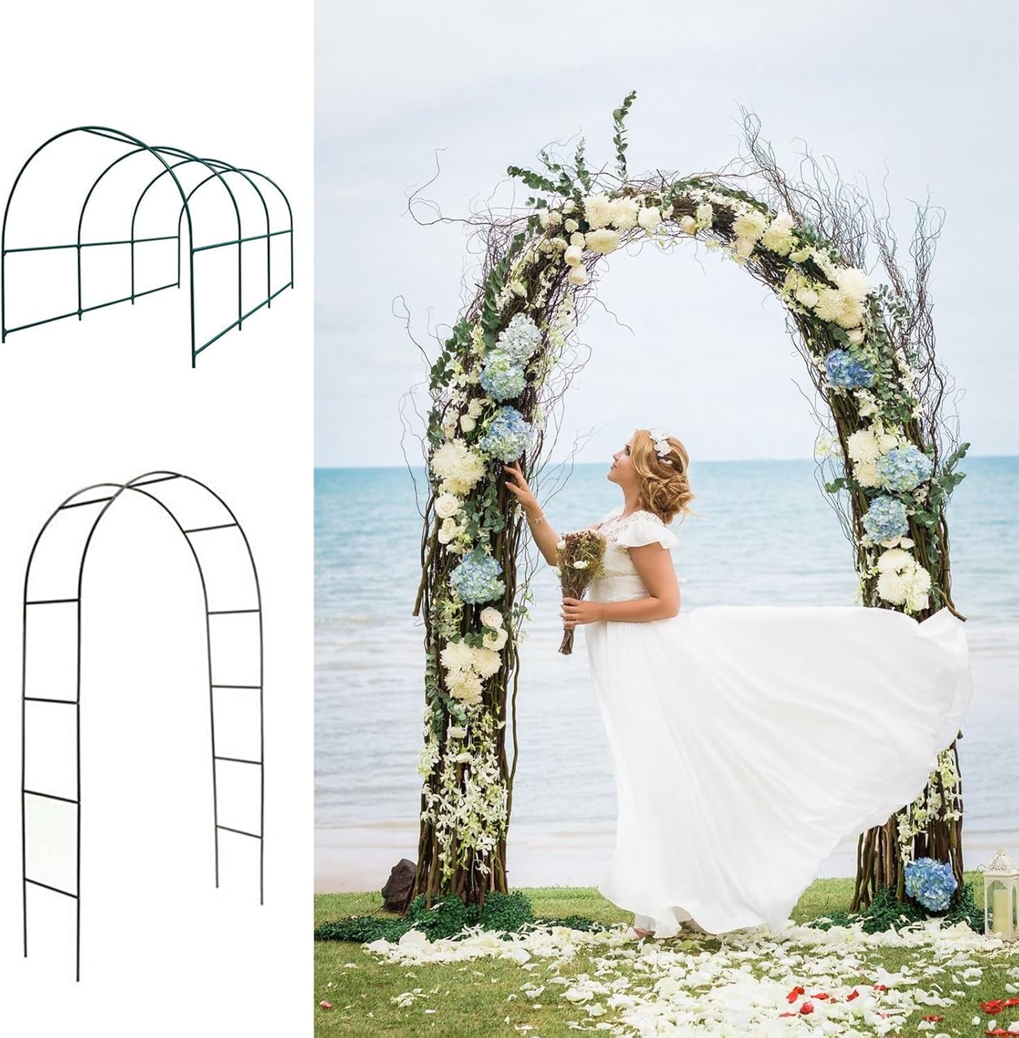 Amazon.com : Garden Arch, 7.9FtH*4.6FtW, 5.56FtH*5.9FtW / 7.2FtW ...