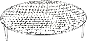 HARFINGTON Round Cooking Rack 9.8-inch Stainless Steel Cross Wire ...