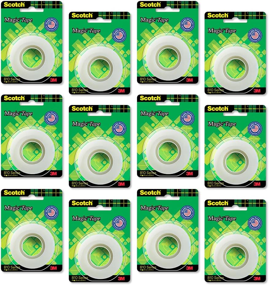 Scotch Magic Tape Refill Roll (19mmx25.4m) - Pack of 12 : Amazon.in ...