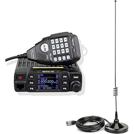 Retevis RT95 Ham Radio Transceiver with Dual Band Antenna, Mini Mobile ...