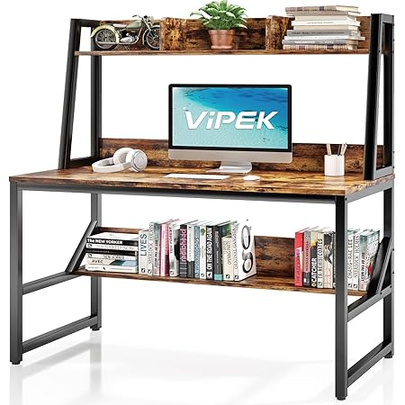 Amazon.com: Tribesigns Computer Desk with Hutch, Study Desk with ...