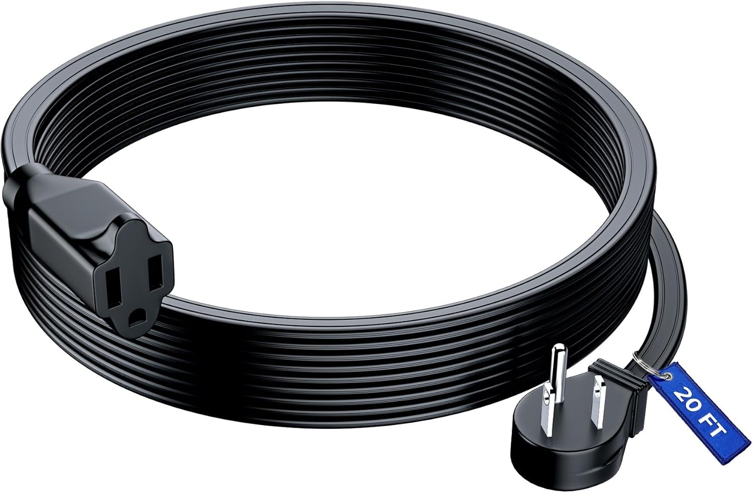 Amazon.com: Maximm Extension Cord (12 Feet) 1 Outlet Flat Wire, 3-Prong ...