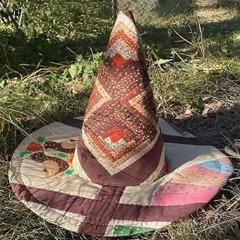 Amazon.com: EEOO Vintage Cottagecore Halloween Witch Hat, Costume ...