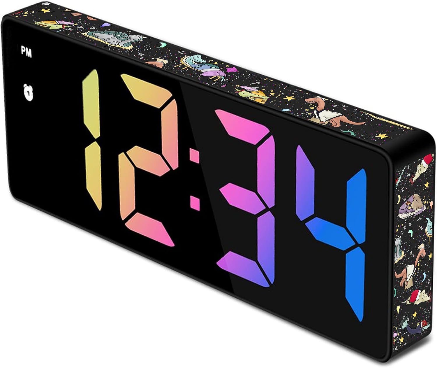 Amazon.com: Bornore Dinosaur Digital Alarm Clock Bedside Kids Alarm ...