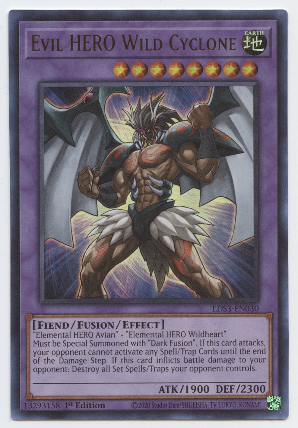 Amazon.com: Evil Hero Wild Cyclone - LDS3-EN030 - Ultra Rare - 1st ...