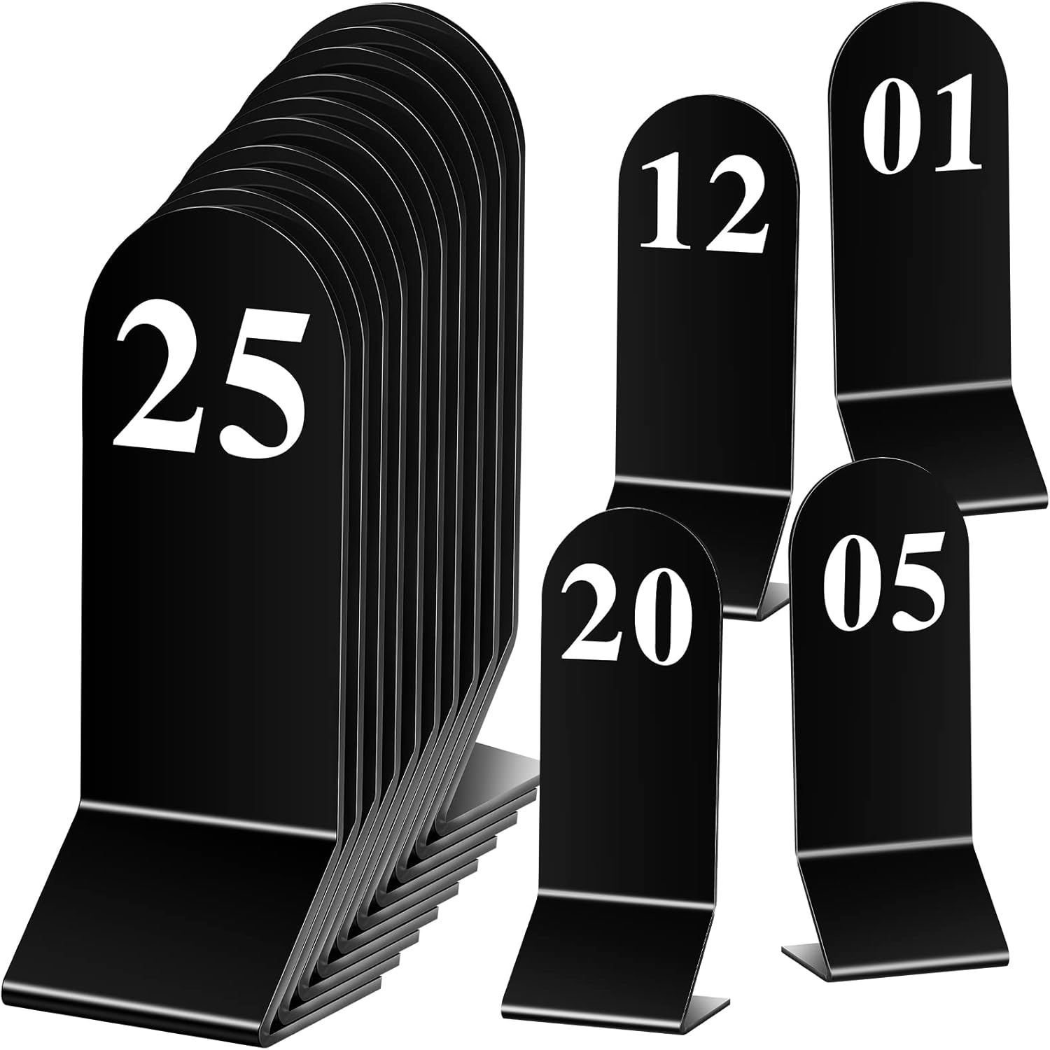 Amazon.com: Remerry 25 Pieces Table Numbers 1-25 Acrylic Tent Acrylic ...