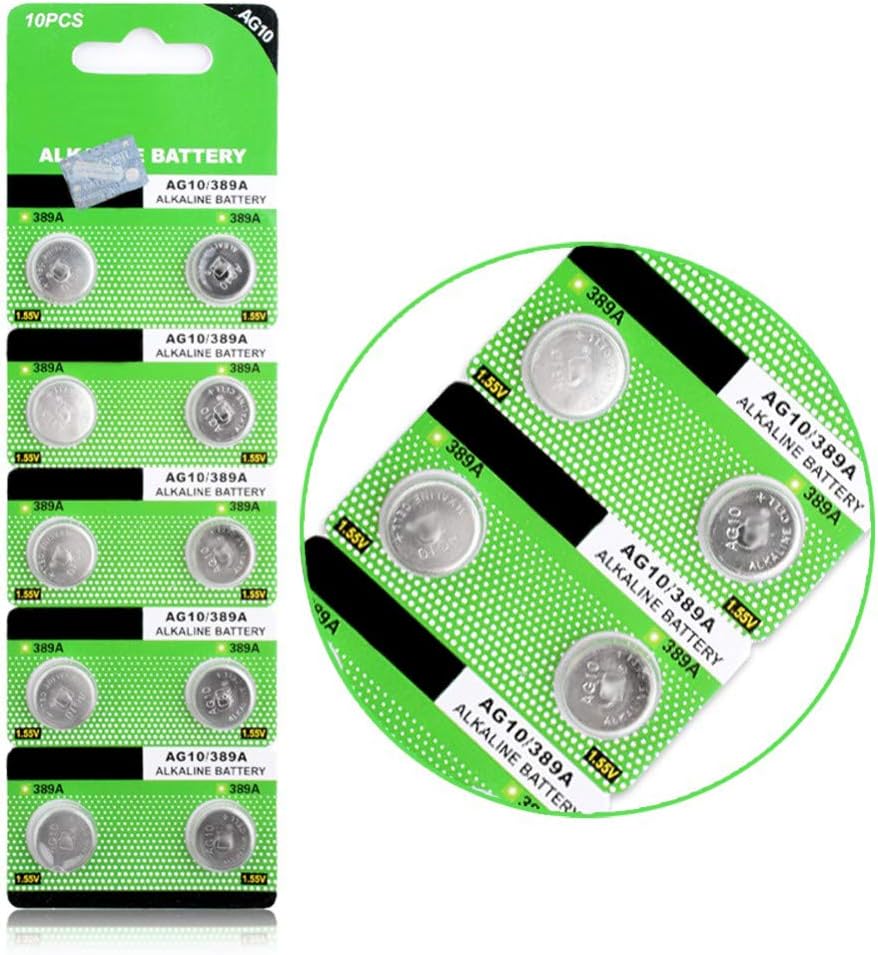 Cotchear 10pcs AG10 Button Cell Batteries LR1130 Button Cell Battery ...