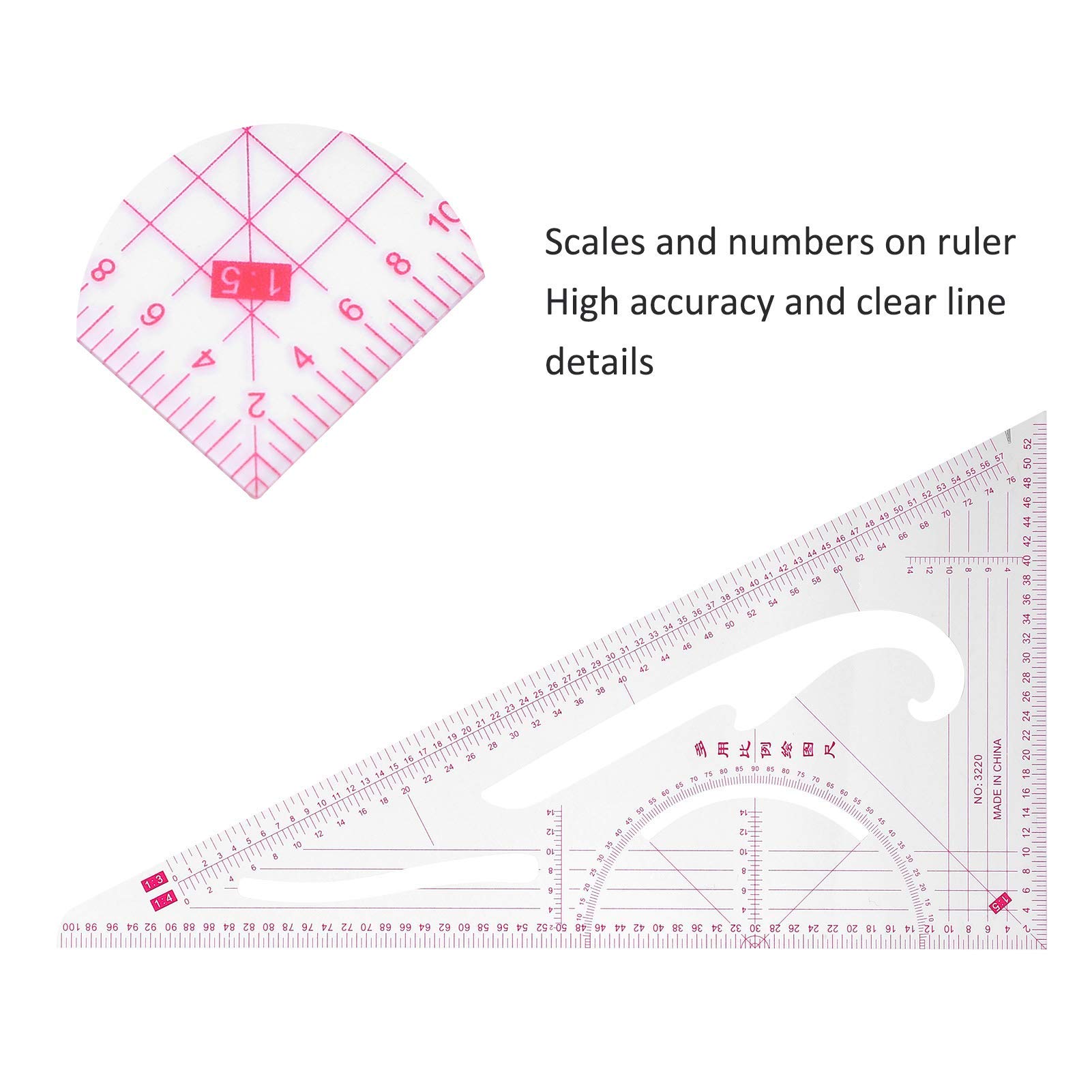 Snapklik.com : 11pcs Clear Metric Sewing Ruler Set, Plastic Pattern ...