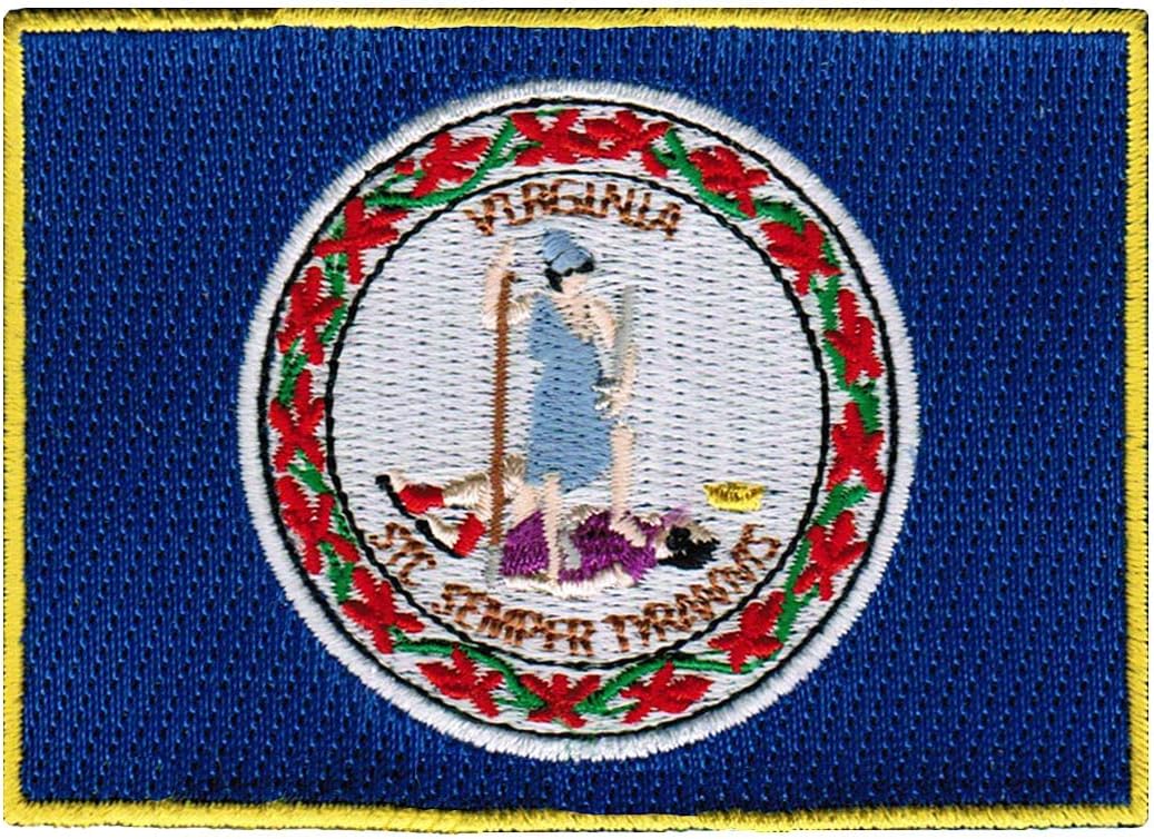 Amazon.com: Virginia State Flag Embroidered Patch Velcro®-Brand ...