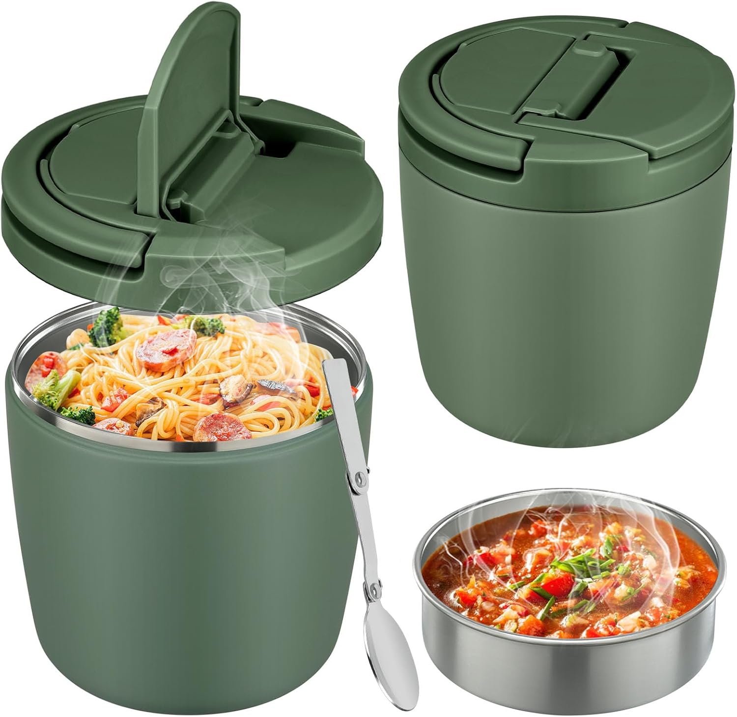 Amazon.com: wiwens 40oz Insulated Lunch Containers for Adults Soup ...